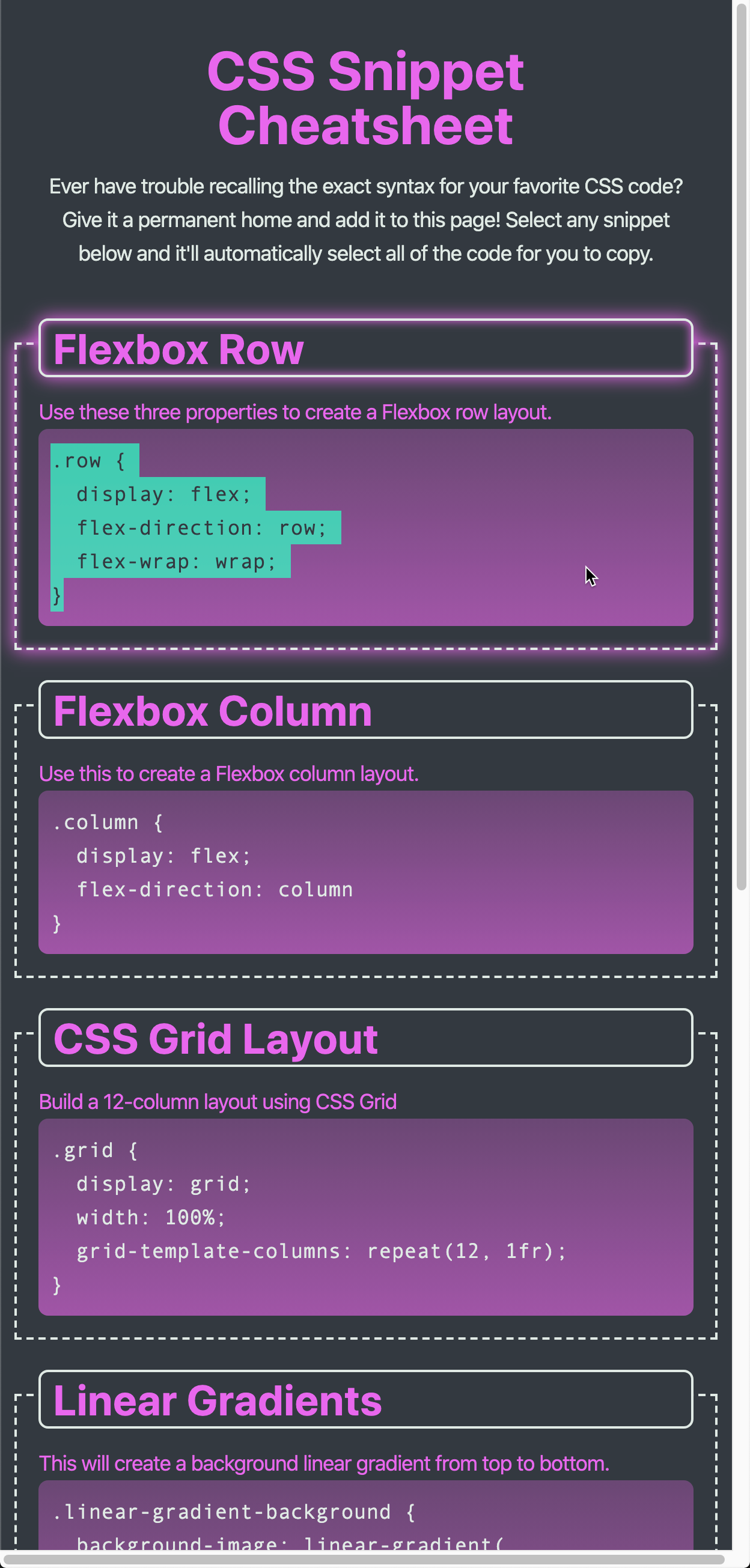 GitHub - WebDevMullins/css-cheat-sheet