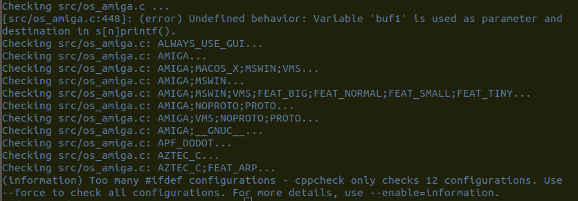 Undefined behavior: Variable 'buf1' is used as parameter and destination in s[n]printf ...