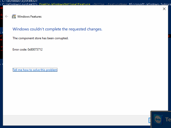 Microsoft Windows Subsystem Linux won't install in a fresh Windows 10 ...