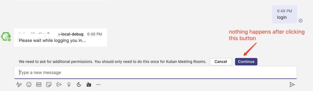 Unable to login with SSO in bot. No auth window was open under debug ...