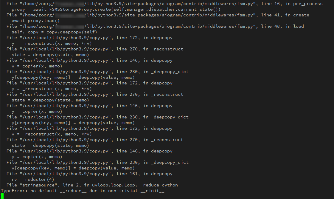error with deepcopy FSMSStorageProxy objects · Issue #538 · aiogram/aiogram · GitHub