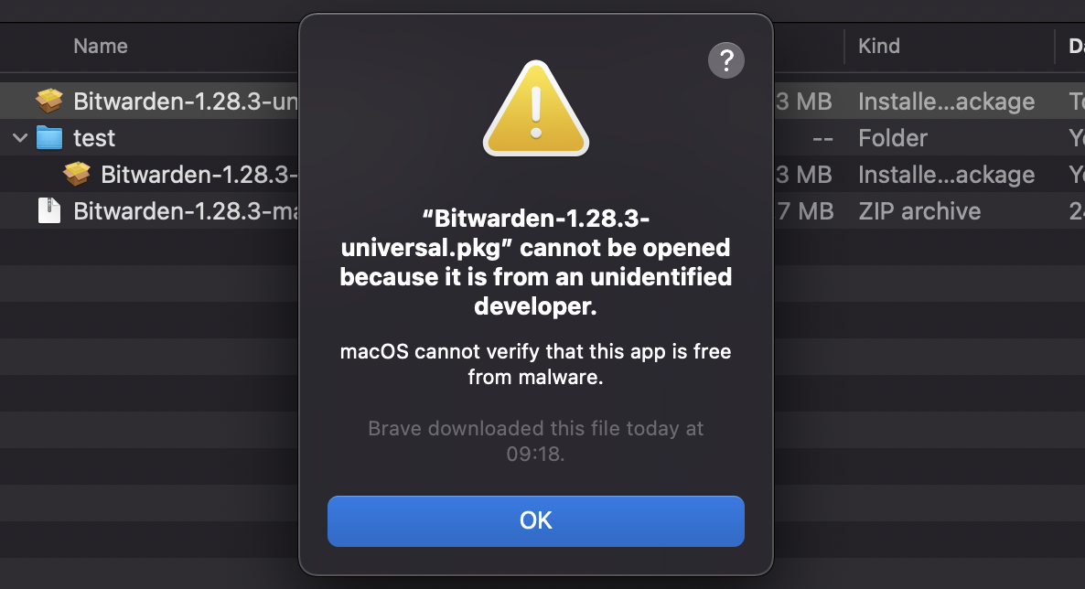 MacOS universal .pkg file + application cannot be opened once installed · Issue #1090 ...