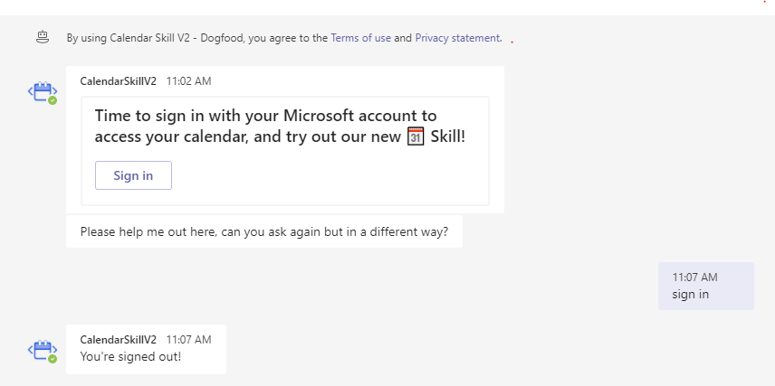 [Calendar Skill V2] · Issue #399 · microsoft/botframework-components · GitHub
