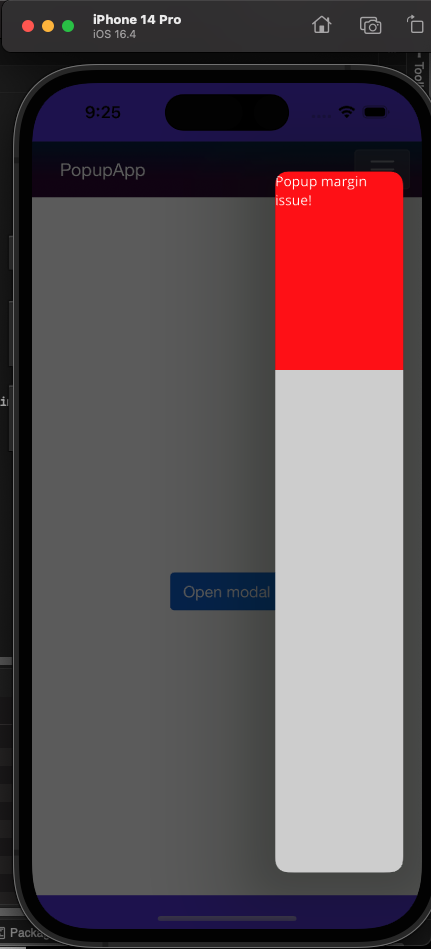 [BUG] Popup margin on iOS · Issue #1312 · CommunityToolkit/Maui · GitHub