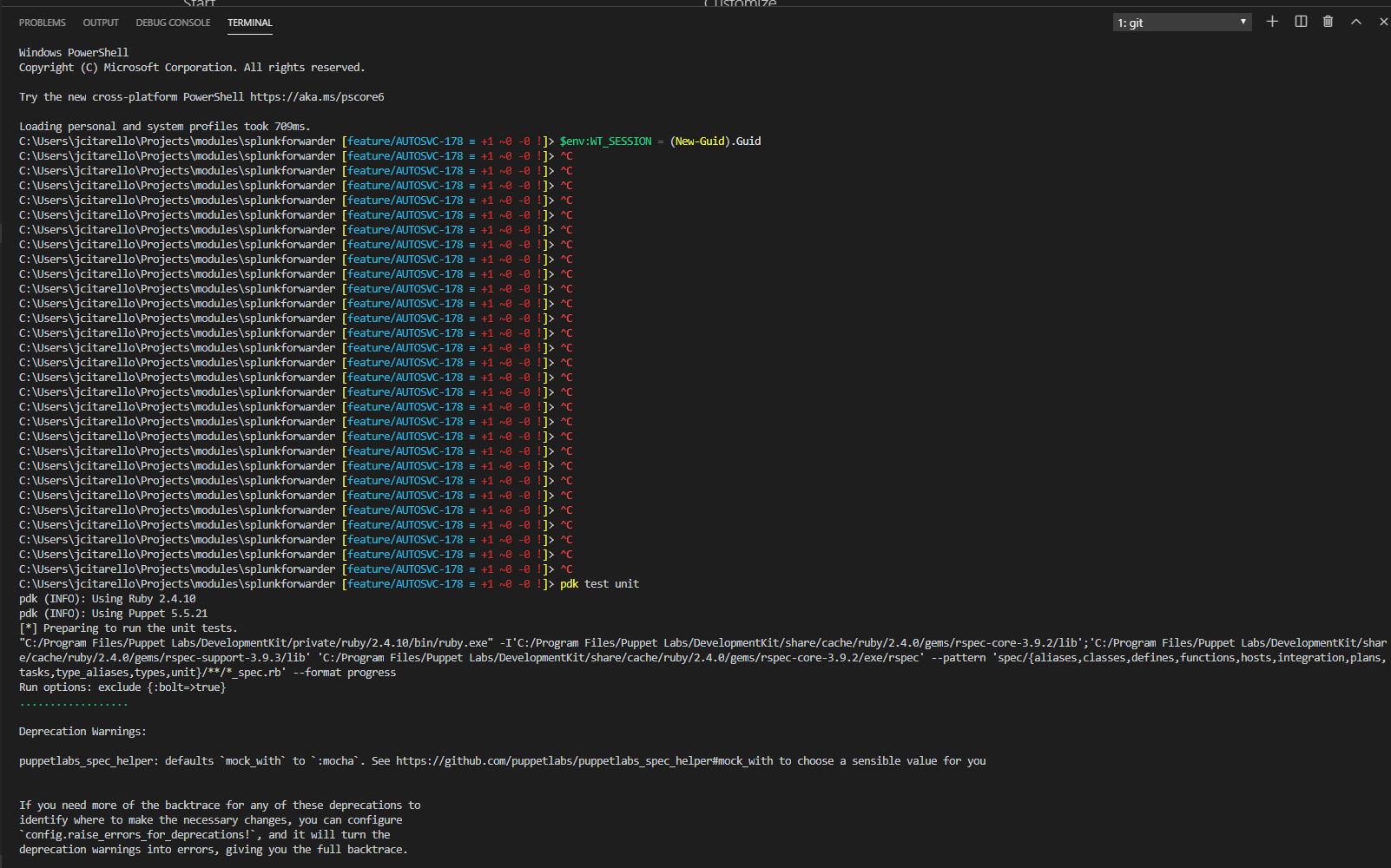 PDK output scrollback in VS Code is extremely limited · Issue #829 · puppetlabs/pdk · GitHub