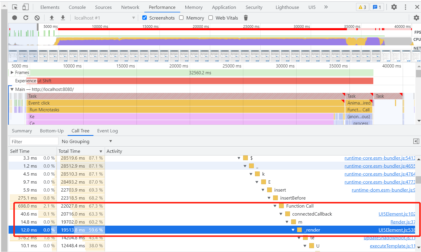Performance Issue when using ui5-icon. And the file Render.js also spent a lot time · Issue ...