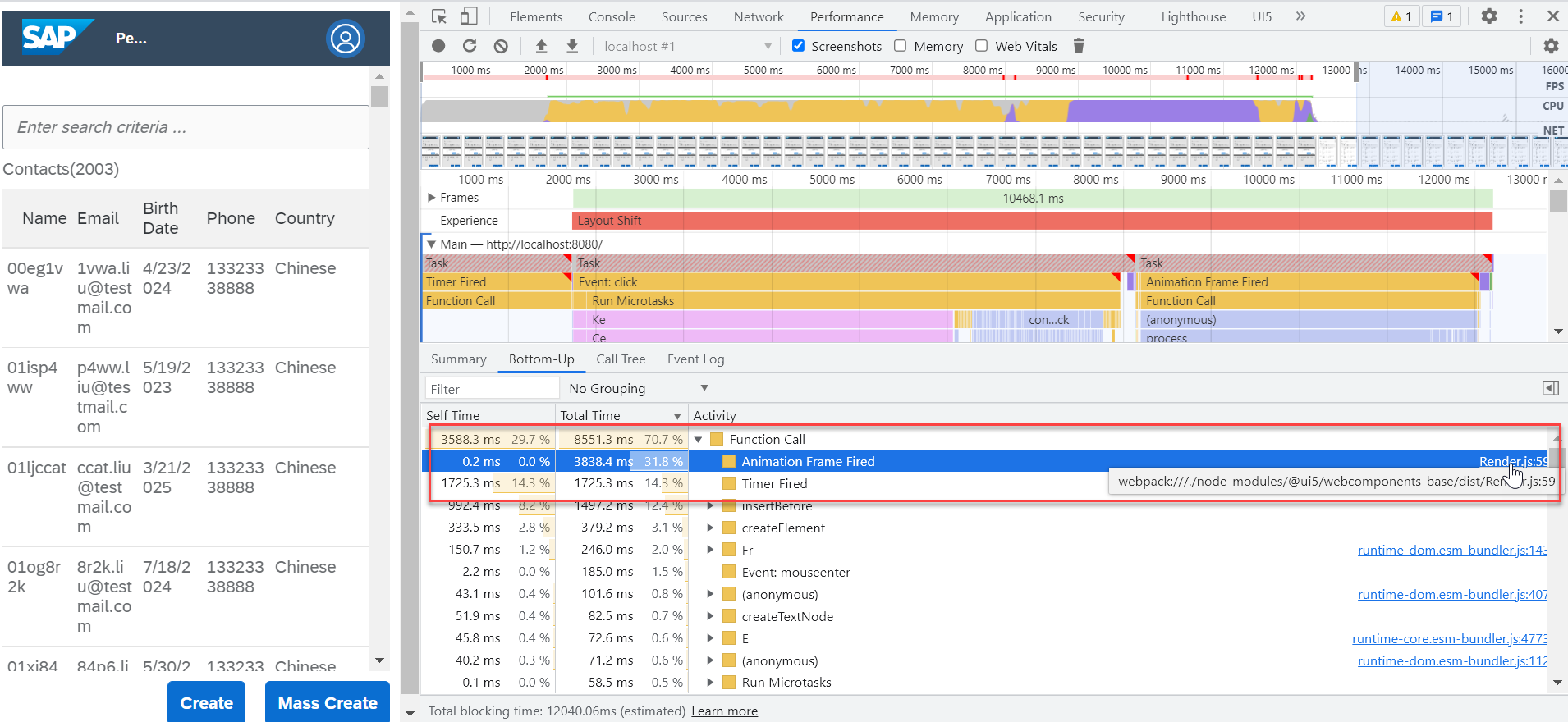Performance Issue when using ui5-icon. And the file Render.js also spent a lot time · Issue ...