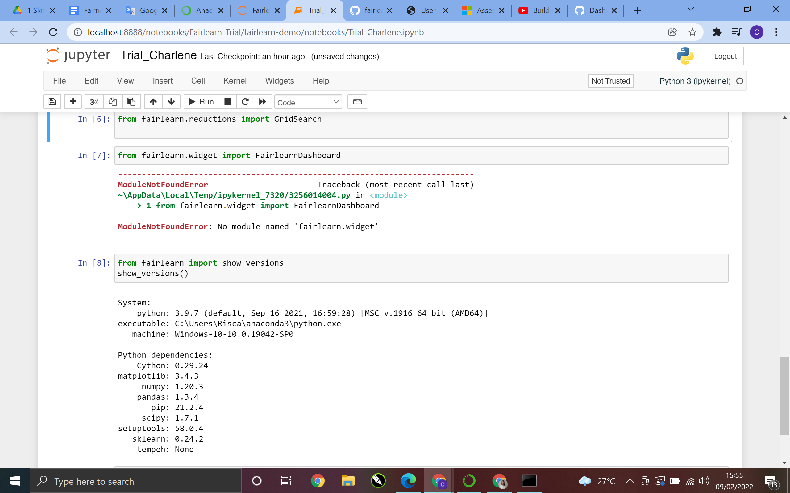 Dashboard did not even show · Issue #484 · fairlearn/fairlearn · GitHub