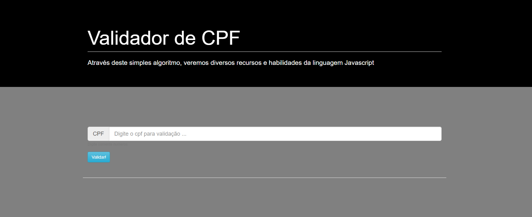 GitHub - Helio-junior-ADS/Validador-de-CPF