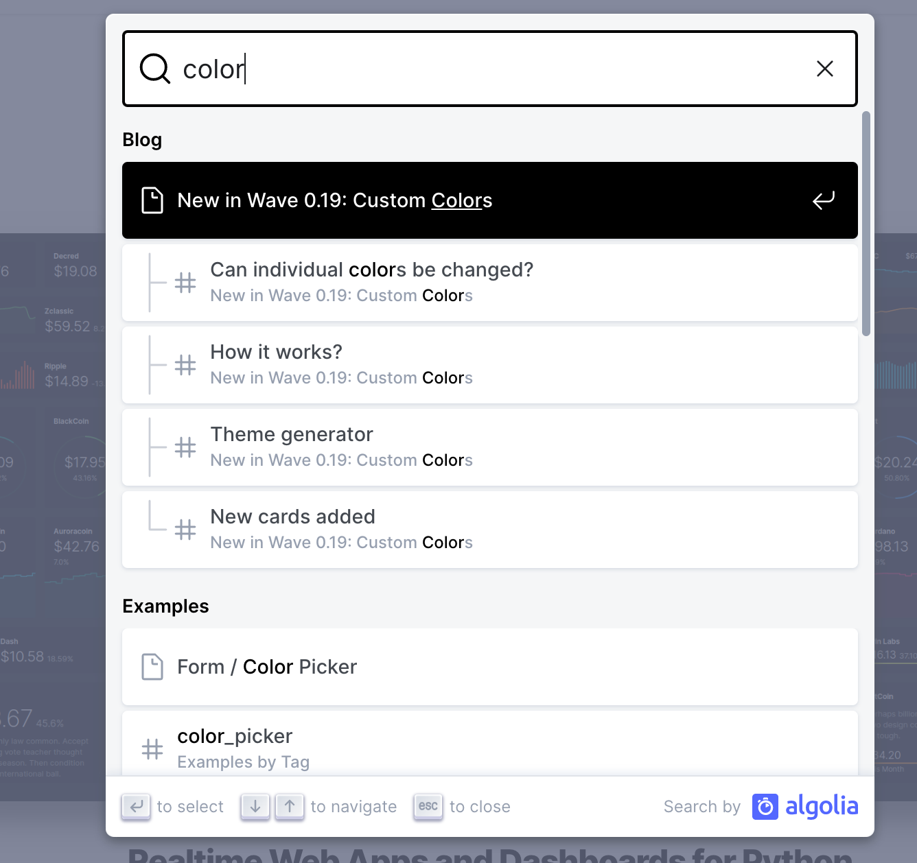 Enhance docs search experience · Issue #1727 · h2oai/wave · GitHub