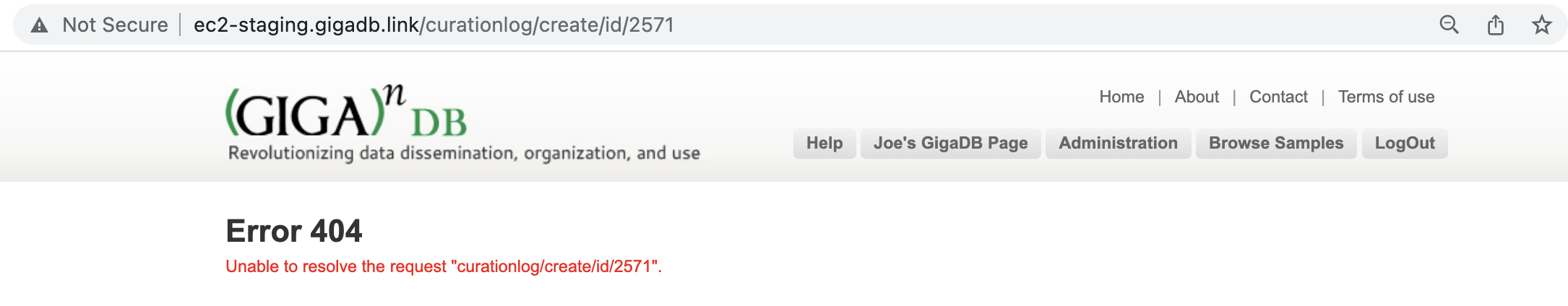 curation log error · Issue #1169 · gigascience/gigadb-website · GitHub