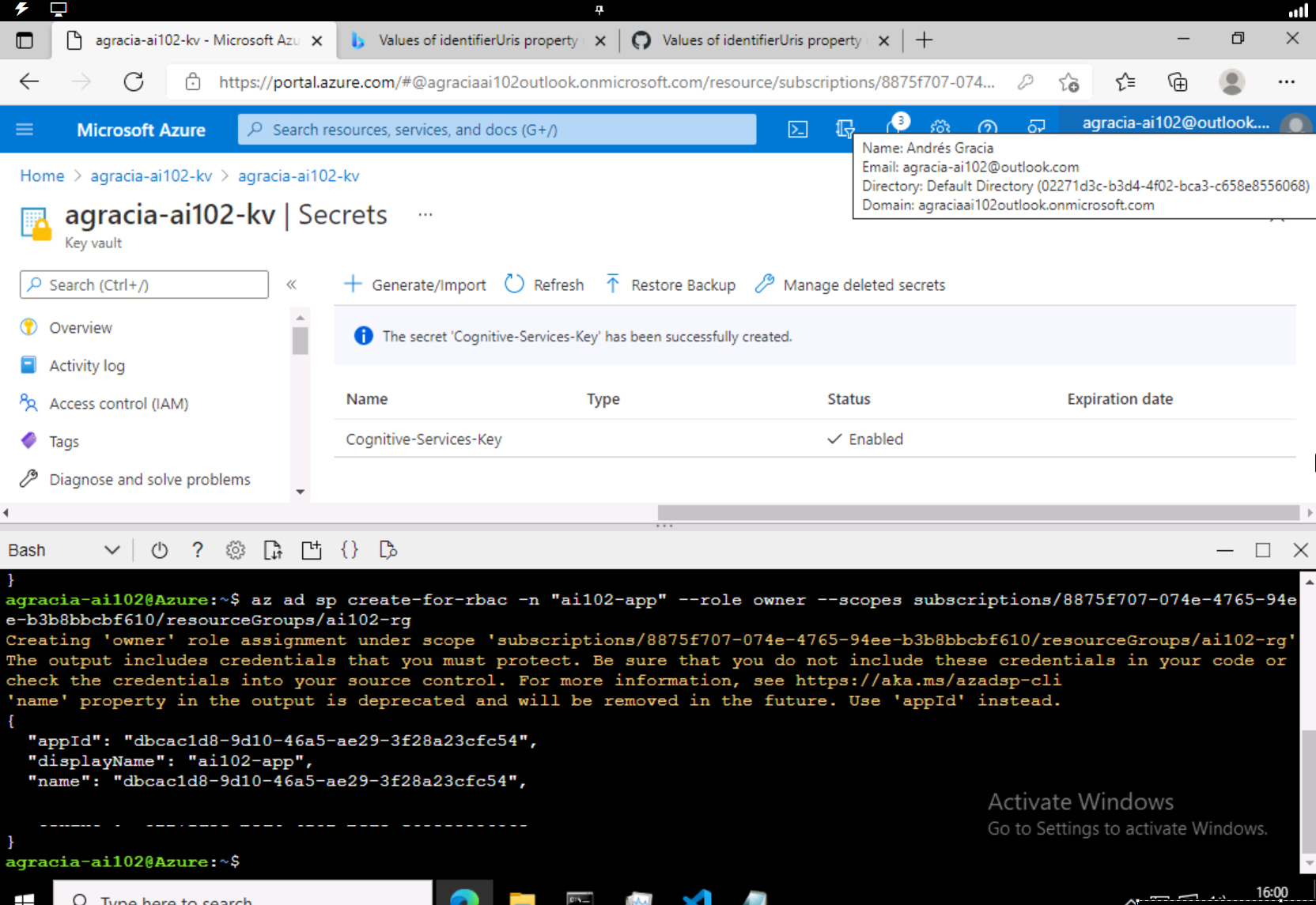 Creating the service principal requires http · Issue #86 · MicrosoftLearning/AI-102-AIEngineer ...