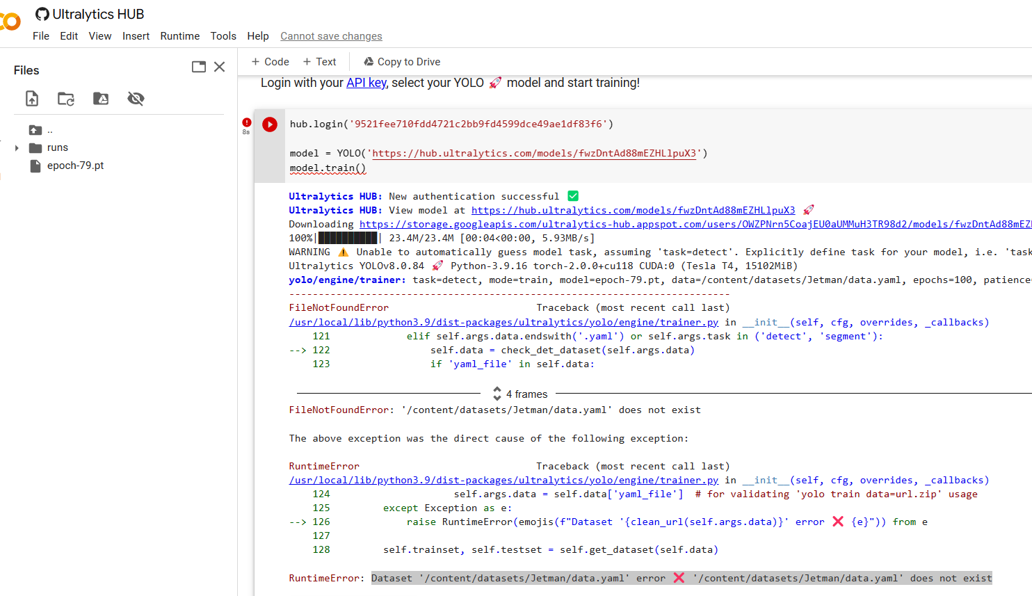 YOLOv8 resume training errors on renewed Colab runtimes · Issue #216 ...
