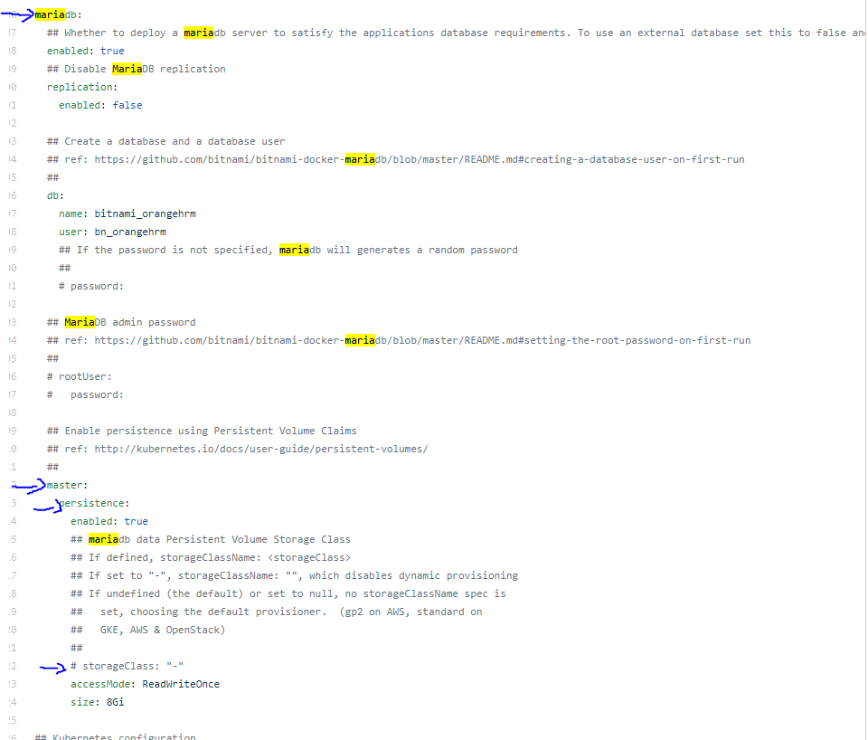 [stable/orangehrm] mariadb - Can not provision volume · Issue #22303 · helm/charts · GitHub
