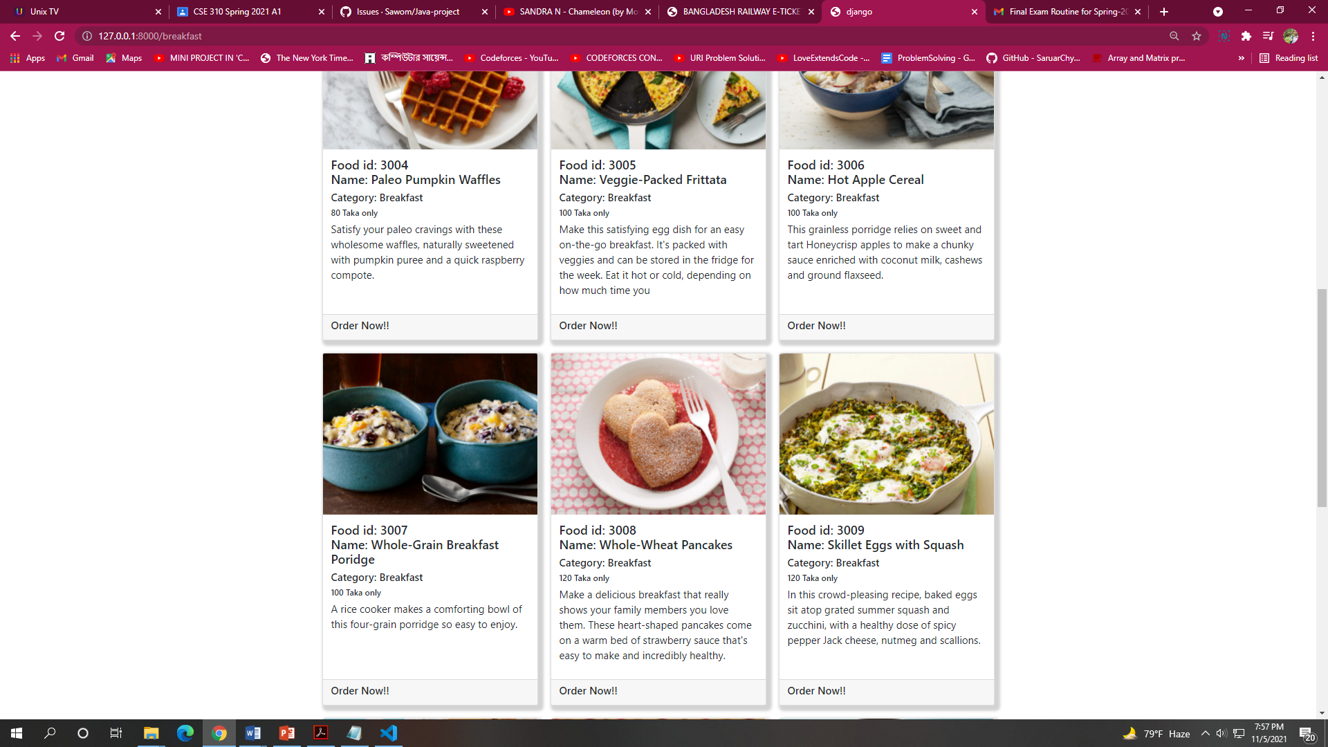 GitHub - Sawom/FoodNetwork_DjangoProject