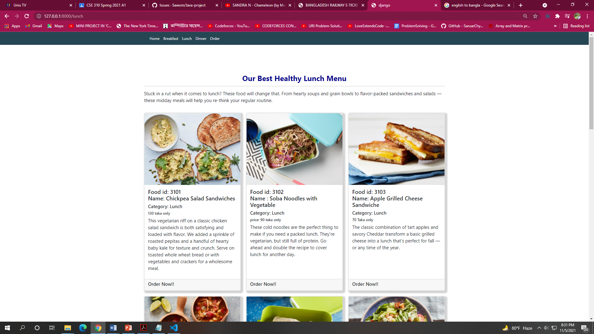 GitHub - Sawom/FoodNetwork_DjangoProject