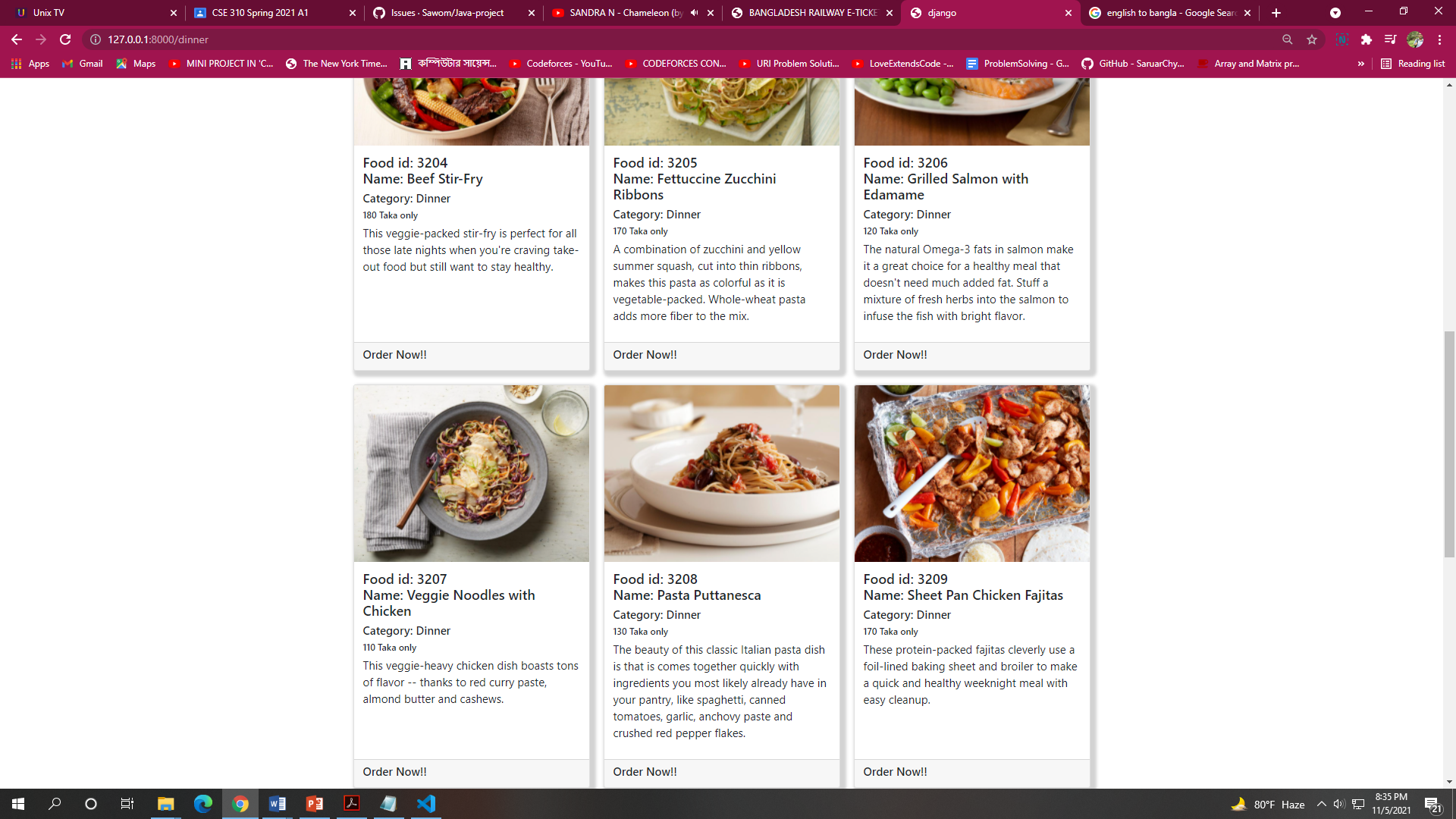 GitHub - Sawom/FoodNetwork_DjangoProject