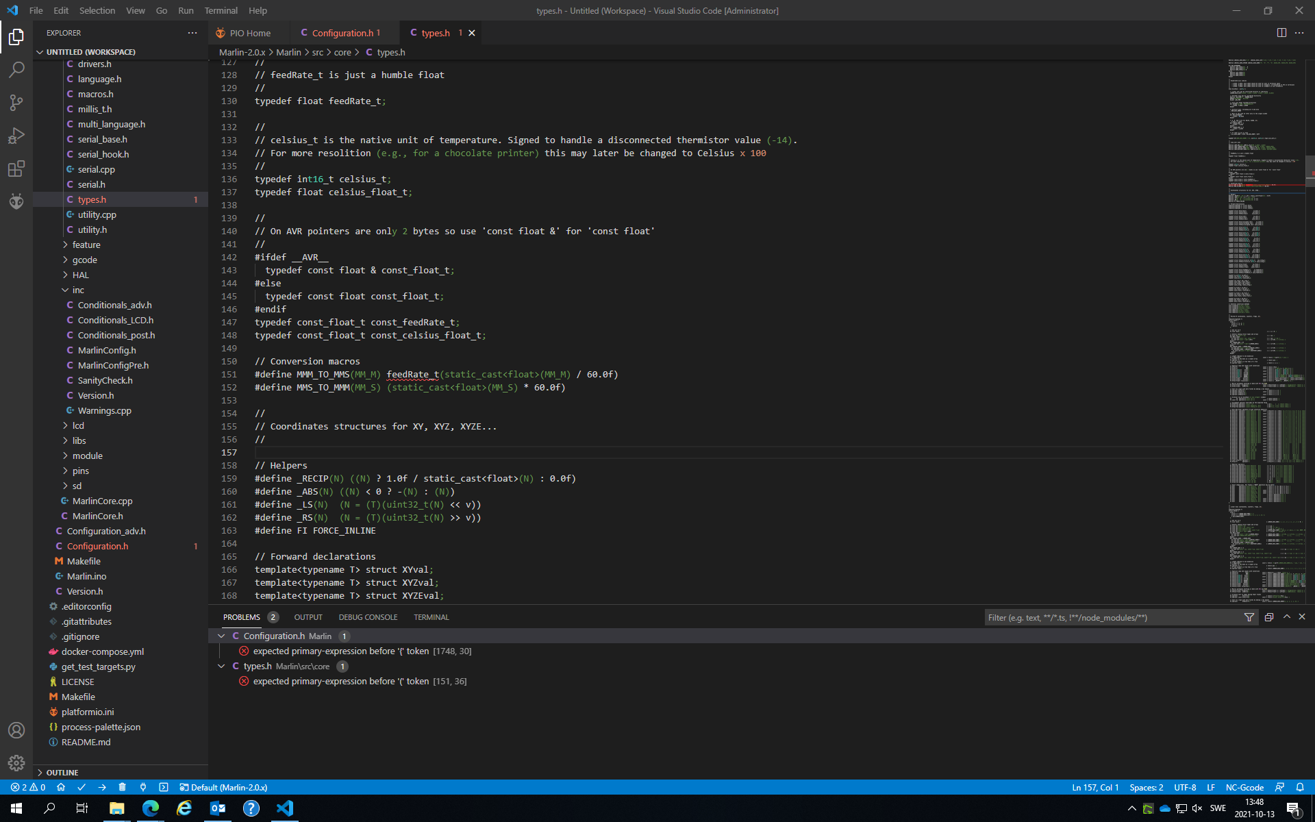 [BUG] Issue compiling - expected primary-expression before '{' token ...