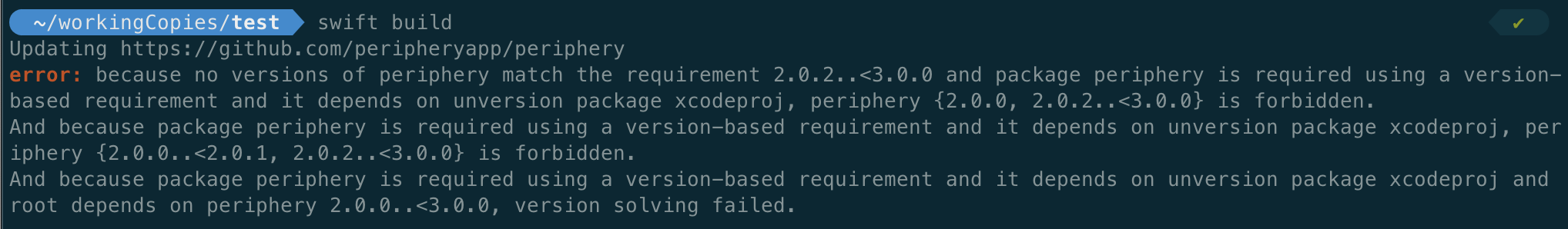 Cannot use SPM · Issue #190 · peripheryapp/periphery · GitHub