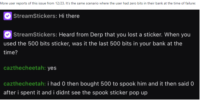 Failed transactions when using Bits in extensions · Issue #554 · twitchdev/issues · GitHub