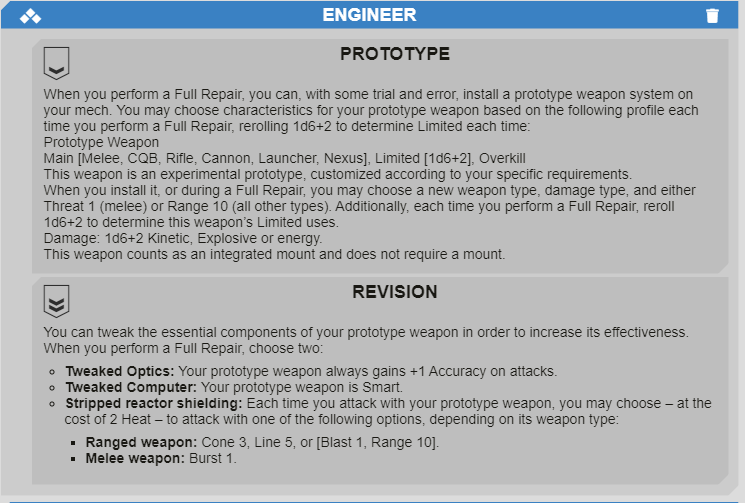 [FEATURE] Show Integrated Weapon Preview on Frame Sheet · Issue #70 · Eranziel/foundryvtt-lancer ...