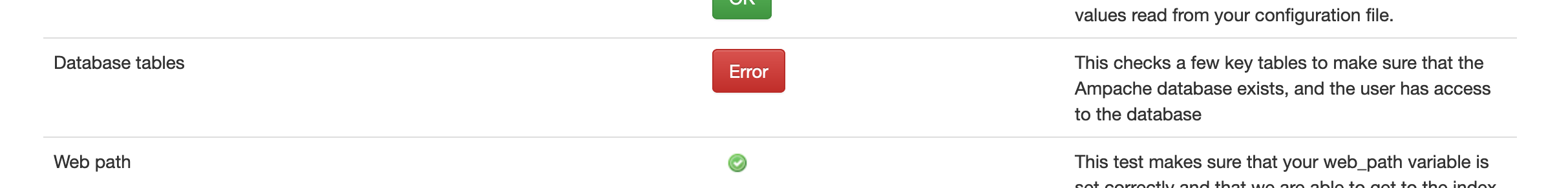 Installation prevented because of missing database tables · Issue #2369 · ampache/ampache · GitHub