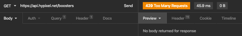 Empty response body on throttle · Issue #288 · HypixelDev/PublicAPI · GitHub
