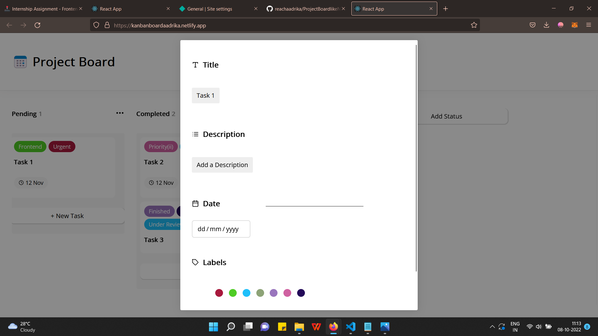 GitHub - reachaadrika/ProjectBoardlikeNotion