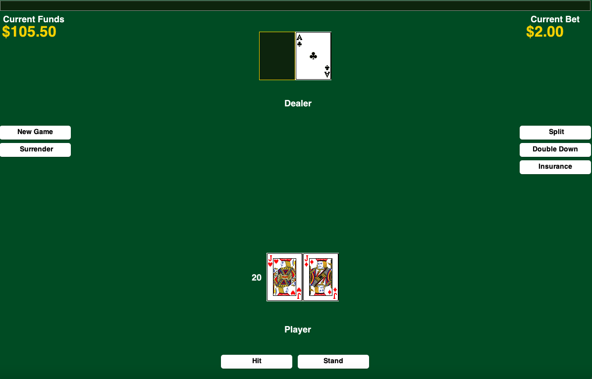 GitHub - SashaKurban/Blackjack-App: Single-player desktop Blackjack ...
