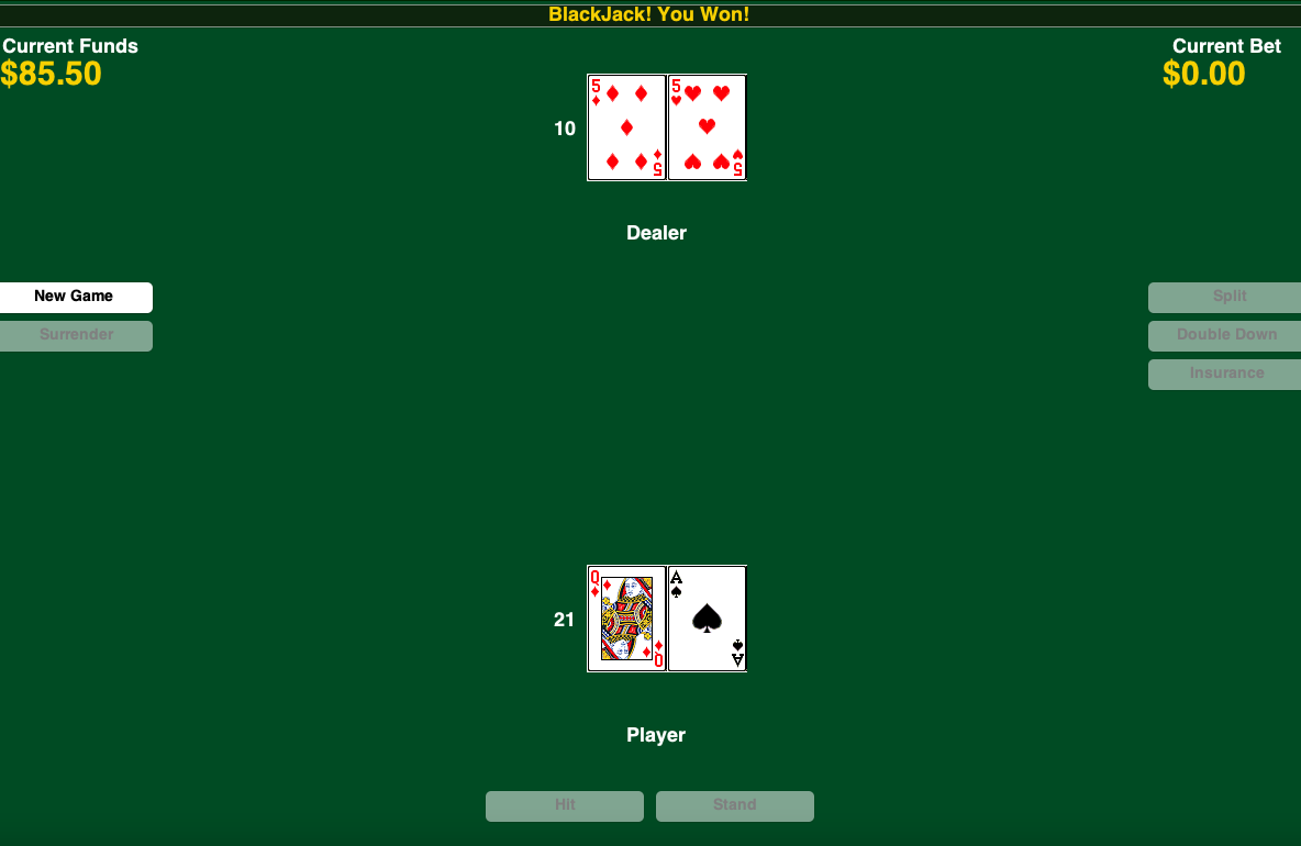 GitHub - SashaKurban/Blackjack-App: Single-player desktop Blackjack game with Java Swing GUI