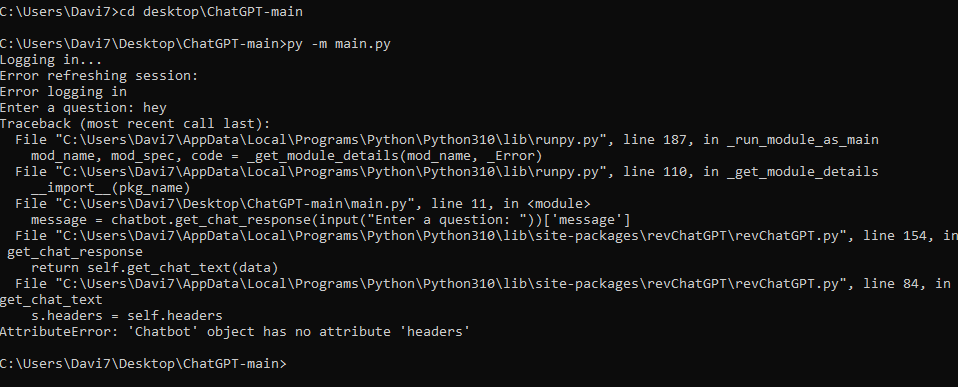 Login error on windows · Issue #117 · acheong08/ChatGPT · GitHub