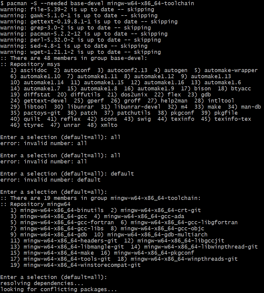 Entering 'all' causes an error when install some tools. · Issue #108 ...