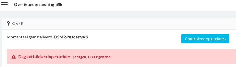 Melding "Dagstatistieken lopen achter" gaat niet weg · Issue #1230 · dsmrreader/dsmr-reader · GitHub