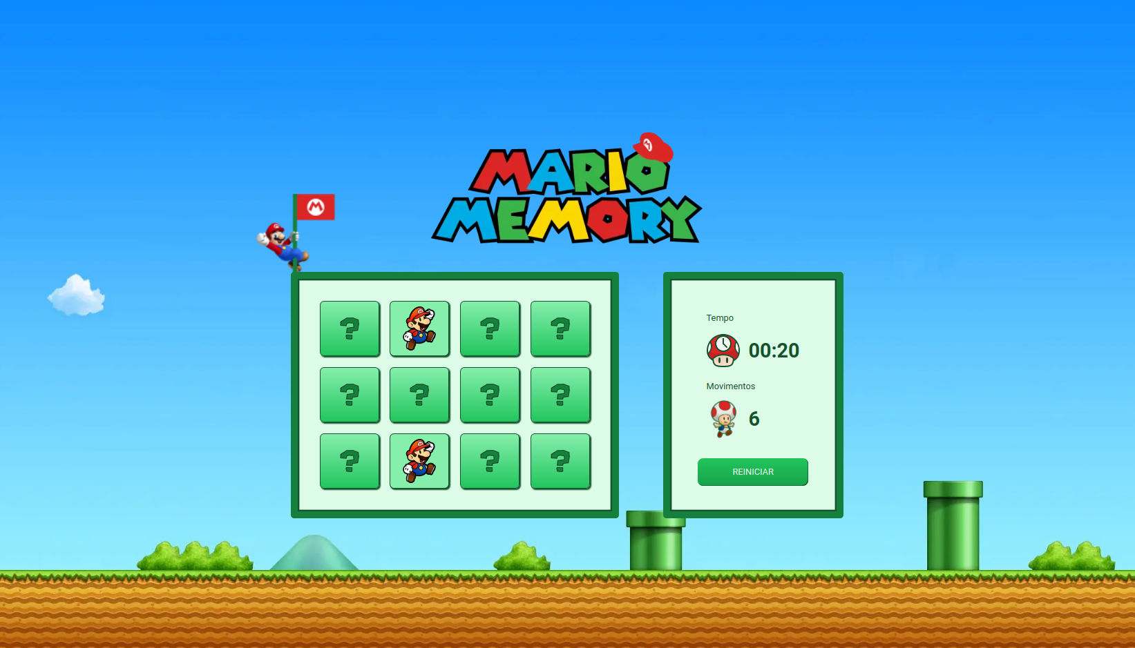 GitHub - Ariane-Brum/Mario-Memory: Jogo da memória com o tema do Mario