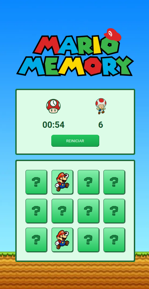 GitHub - Ariane-Brum/Mario-Memory: Jogo da memória com o tema do Mario
