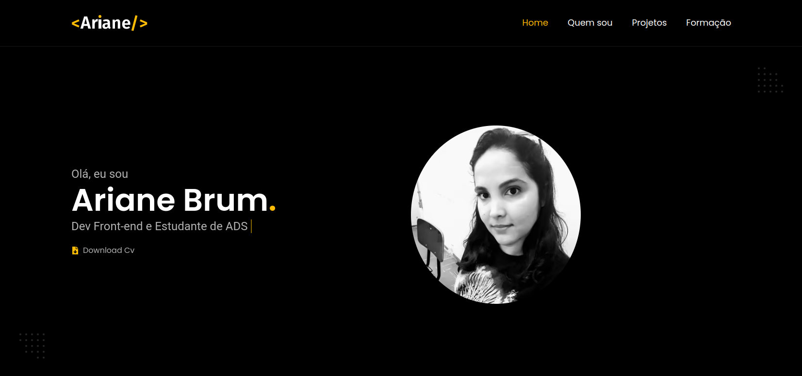 GitHub - Ariane-Brum/portfolio-pessoal-v3.0: Meu novo portfólio feito com Reactjs e Firebase ...