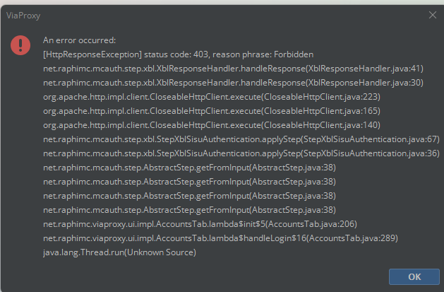 Microsoft Login 403 Error · Issue 77 · Viaversionviaproxy · Github 