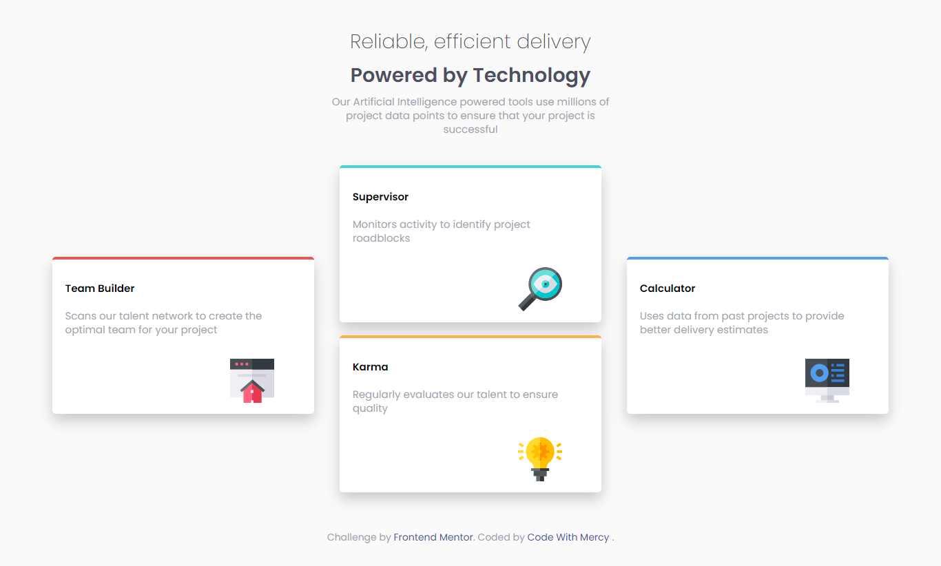 GitHub - mercyharbo/fourcards: This is a solution to the Four card feature section challenge on ...