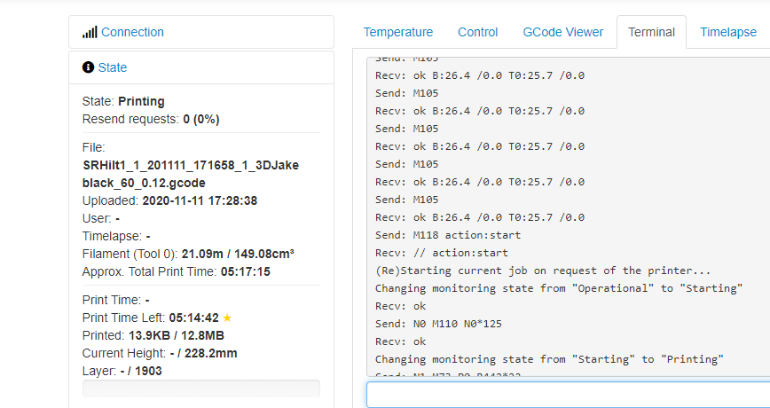 [1.5.0 RC1] Action Command not working · Issue #3810 · OctoPrint/OctoPrint · GitHub