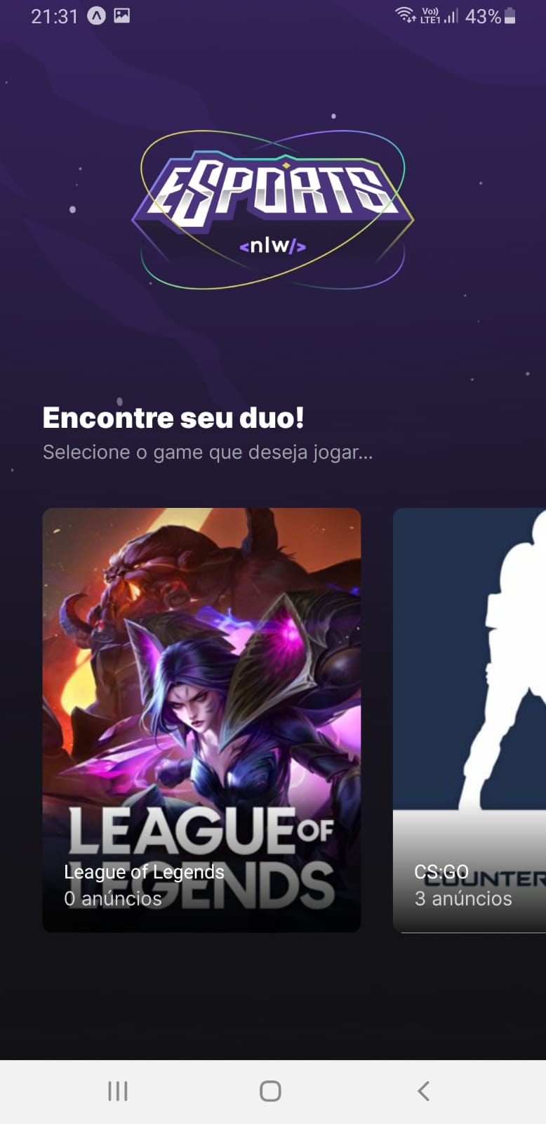 GitHub - gaeiki/nlw_esports