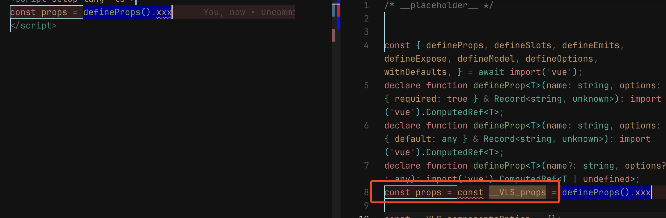 Breaking assigned props variable · Issue #3629 · vuejs/language-tools · GitHub