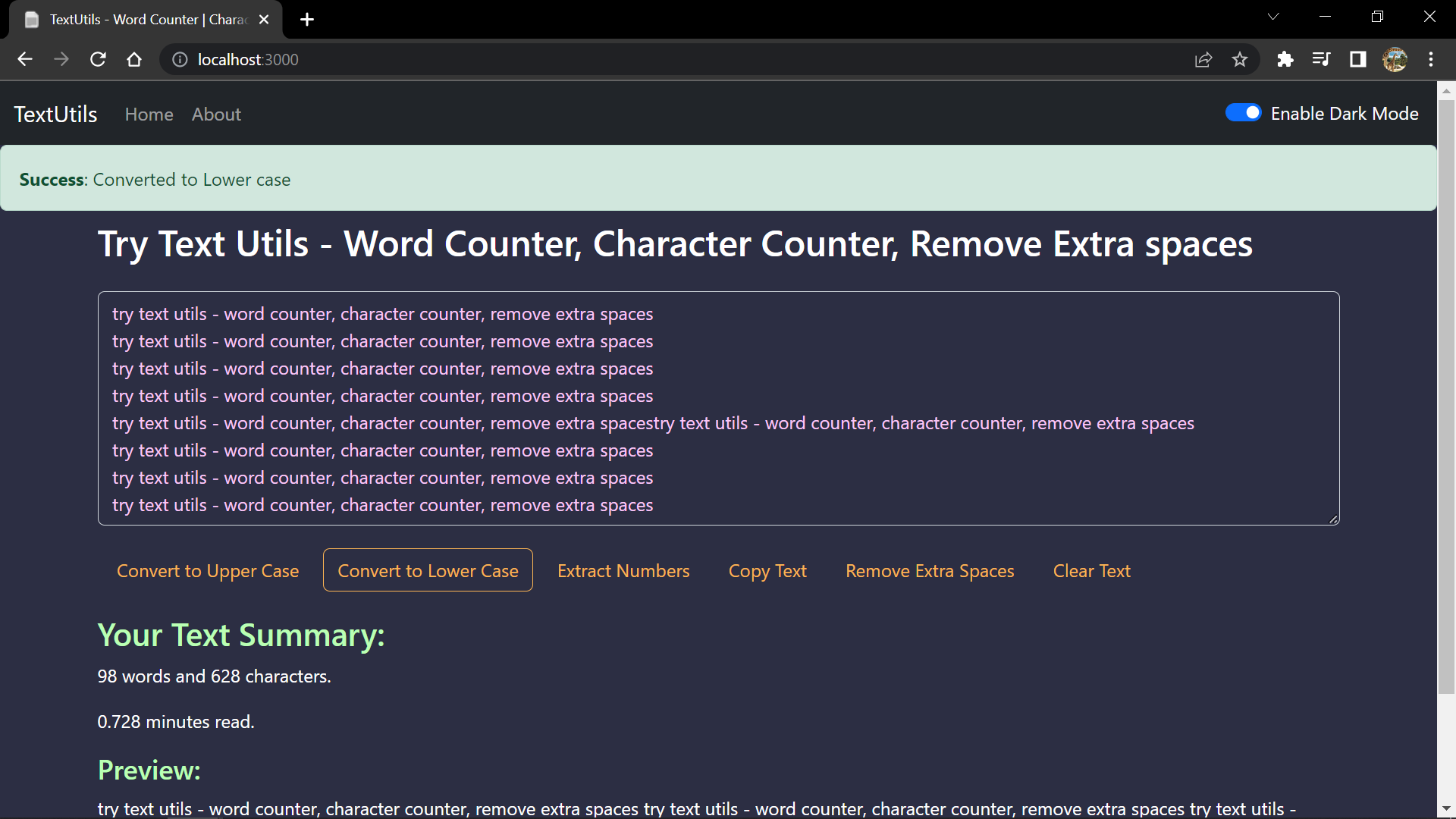 GitHub - 11akanksha/TextUtils-React