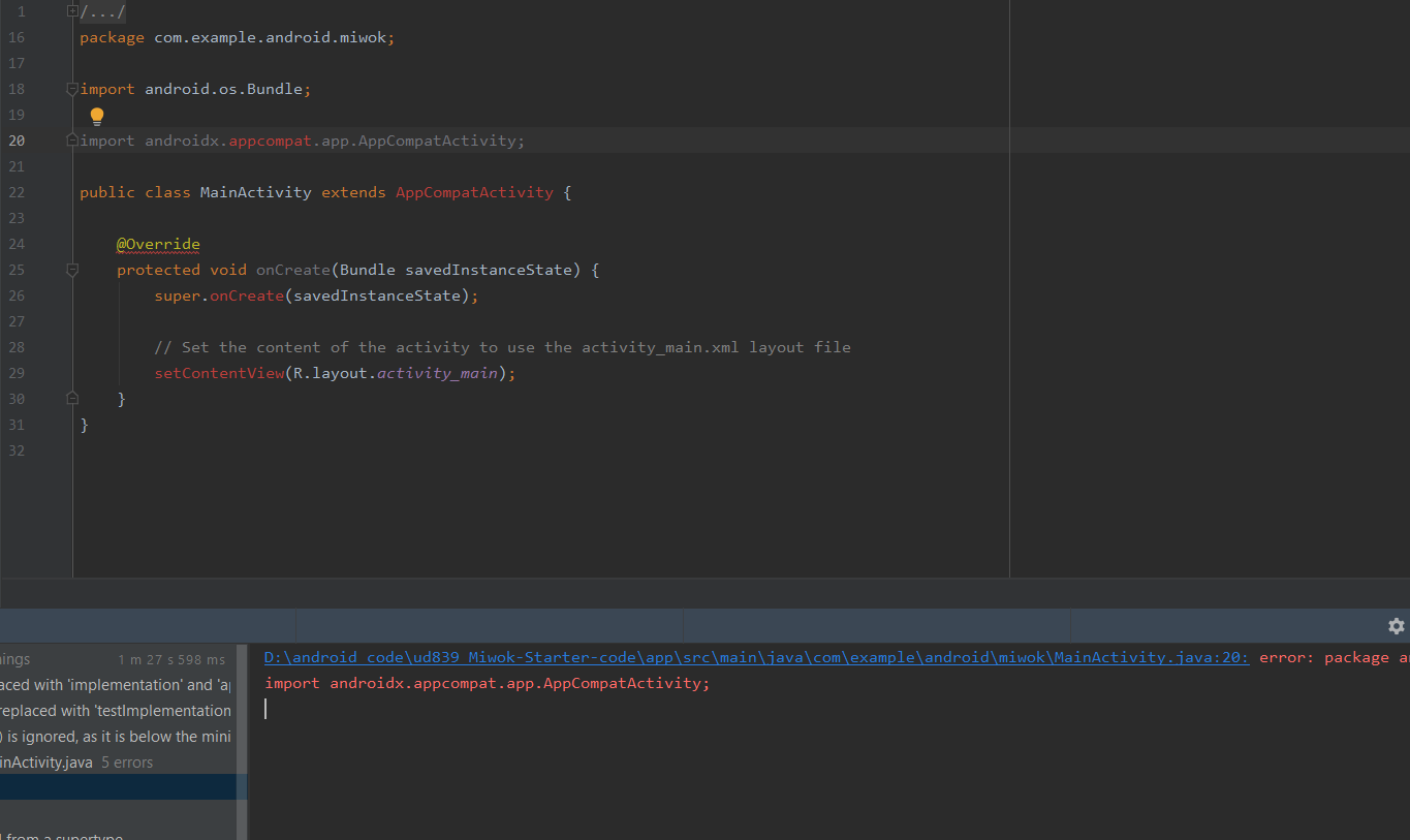 PROBLEM IN MAIN ACTIVITY · Issue #195 · udacity/ud839_Miwok · GitHub