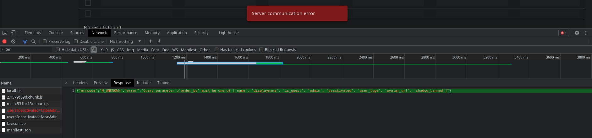 Users order_by=id is not supported · Issue #132 · Awesome-Technologies/synapse-admin · GitHub