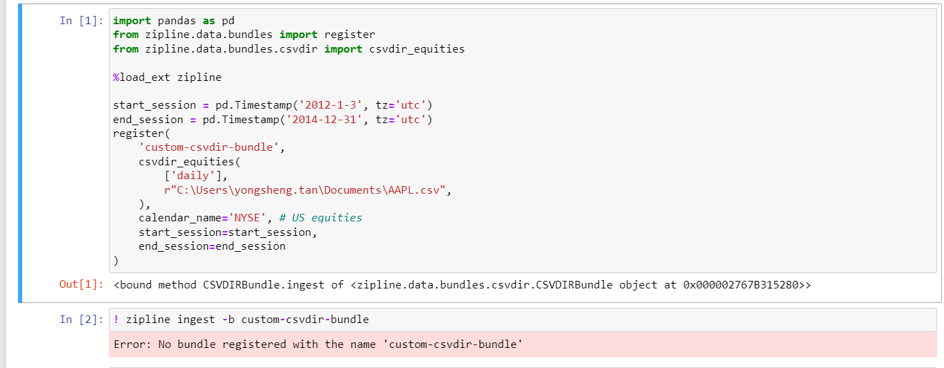 Error: No bundle registered although I have already registered · Issue #183 · stefan-jansen ...