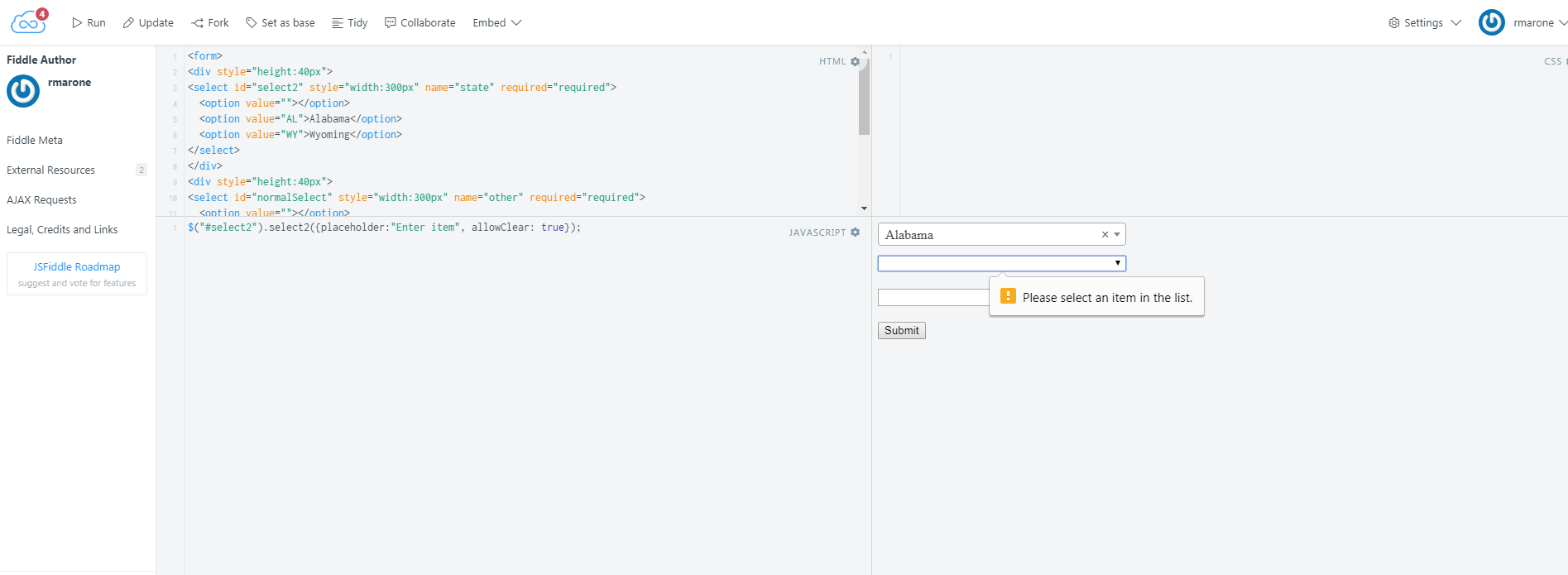 Required validation fails in IE11 with select2 · Issue #5114 · select2/select2 · GitHub