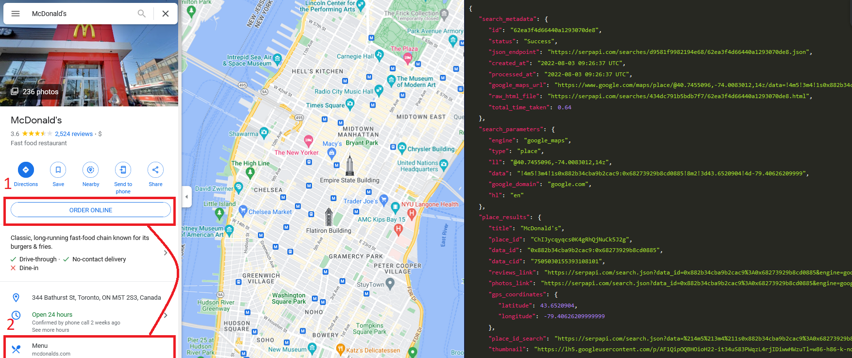 [Google Maps API] Scrape Menu, Order Online and Reservation Links · Issue #249 · serpapi/public ...