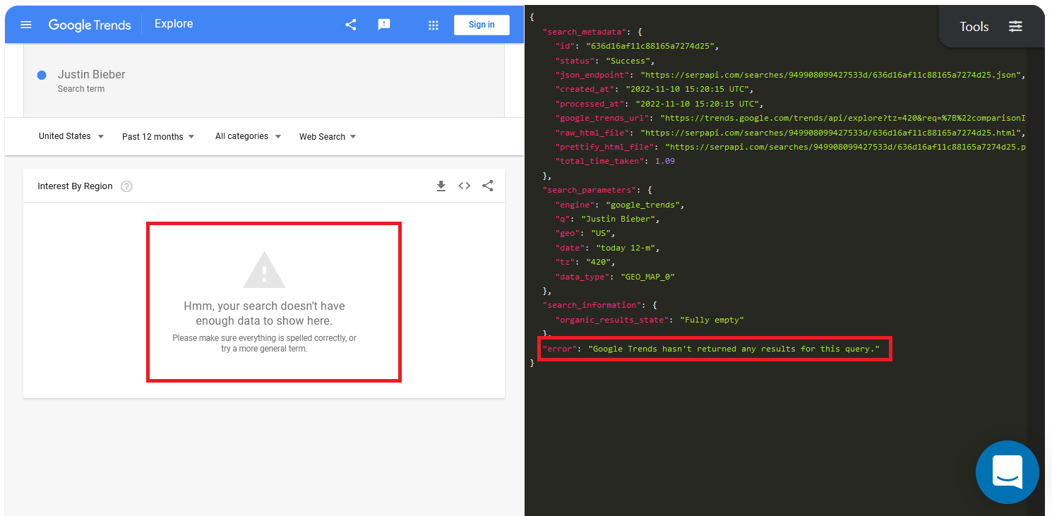 [Google Trends API] Interest by Region not Returning any Results ...