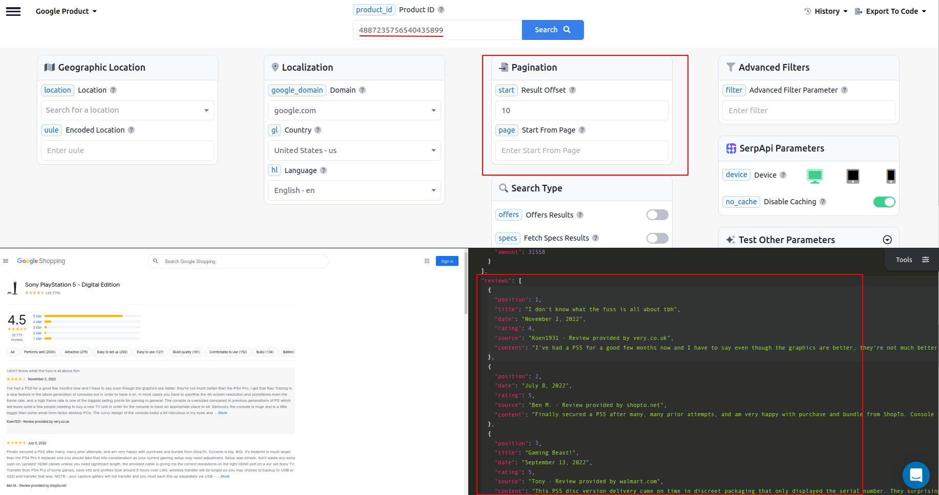 [Google Product API] Pagination for Reviews not Working · Issue #689 · serpapi/public-roadmap ...