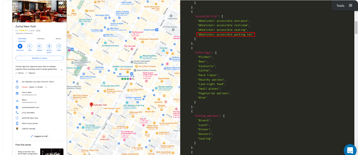[Google Maps Place Results API] SerpApi Returning Extensions Falsely · Issue #962 · serpapi ...